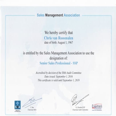 SSP certificaat | PPT