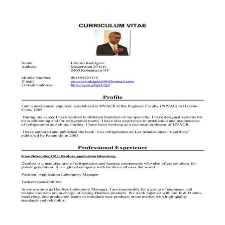 Ernesto Rodriguez CV | PDF