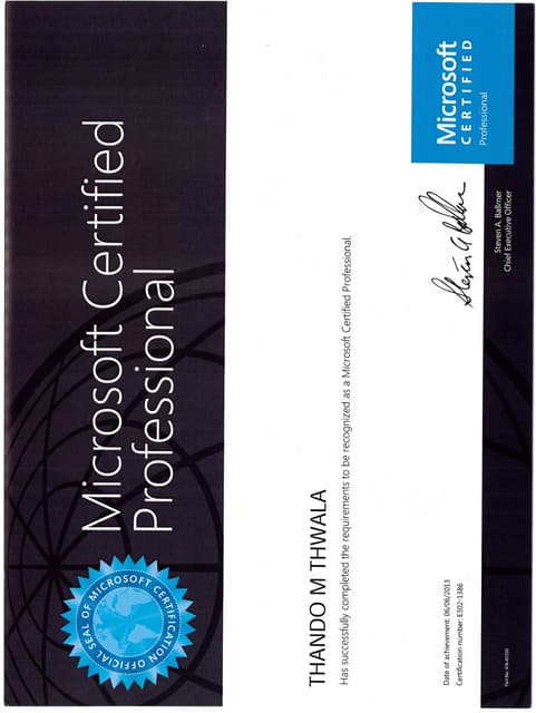 Microsoft Certificate Mcp Pdf