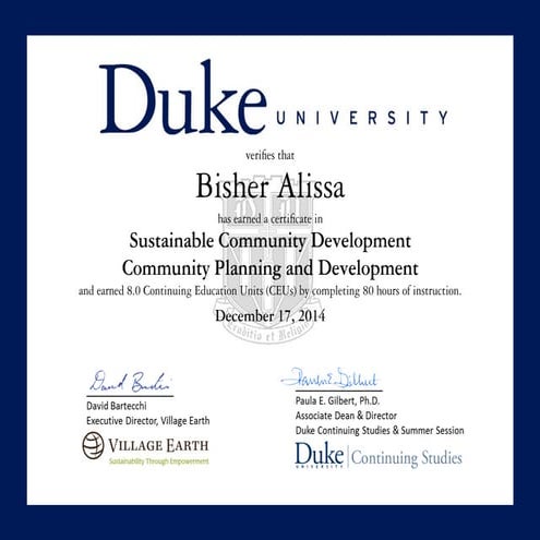 SCD certificate - Bisher Alissa | PDF