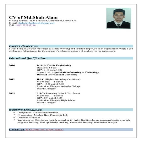 CV-of-Md.Shah Alam | DOC