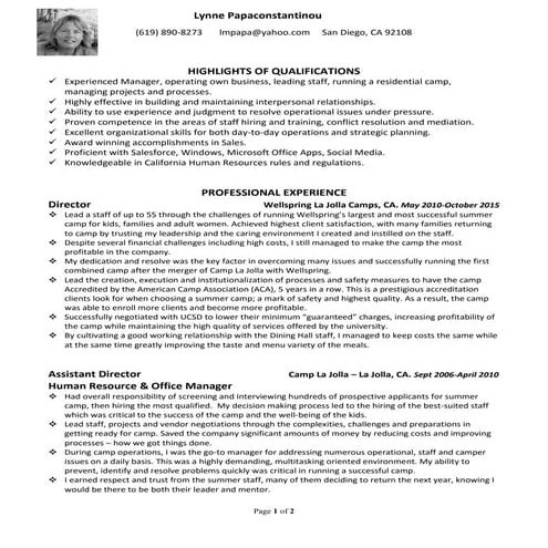 Lynne Papaconstantinou resume-2 | PDF