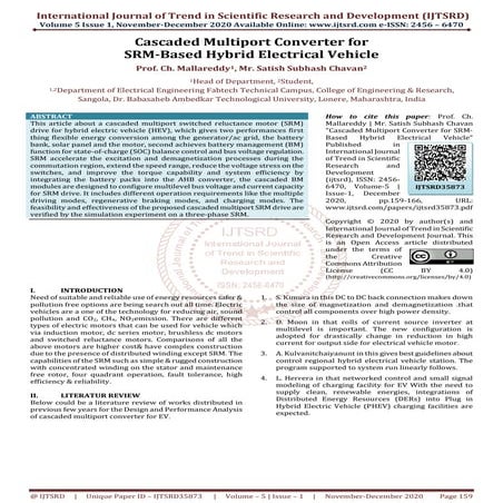 Cascaded Multiport Converter for SRM Based Hybrid Electrical Vehicle | PDF