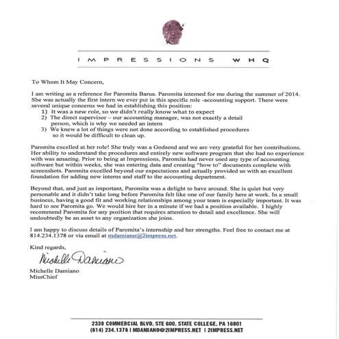 Letter of Reccommendation | PDF