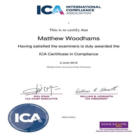 ICA compliance certificate | PDF