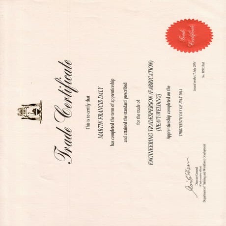 Australian Trade Certificate | PDF