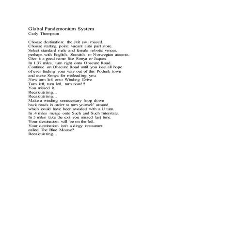 Global Pandemonium System | DOCX