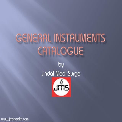General Instruments Catalogue 2016 - JMS | PPT