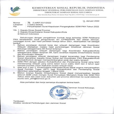 29, KPD KADIS PROV KAB KOTA SELINDO, PENYAMPAIAN SK PENGANGKATAN SDM PKH TH 2022 (1).docx