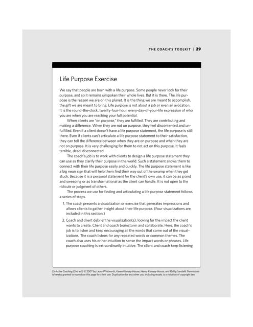 Co active coaching skills list | PDF