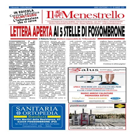 Il Menestrello del 29 marzo 2019 | PDF