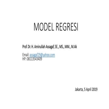29 model regresi | PPTX