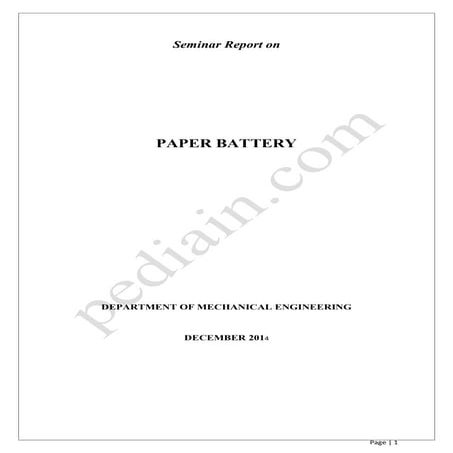 29 paper battery | PDF
