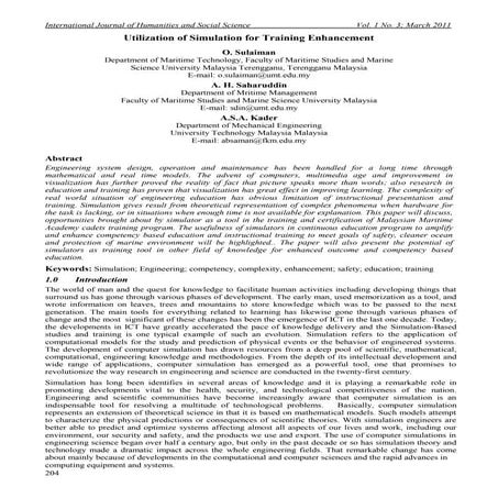 29 utilisation of simulationfor training enhancement | PDF