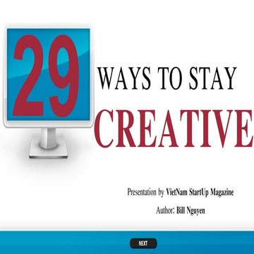 29 Ways To Stay Creative - ENG version | PPT