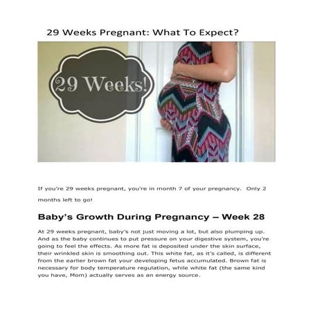 29 weeks pregnant | PDF | Pregnancy | Reproductive Health