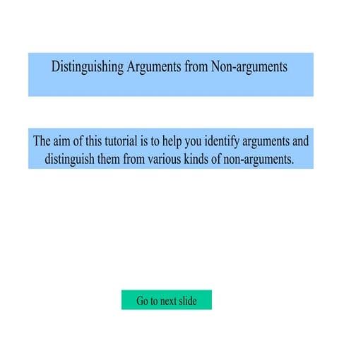 1 2 Recognizing Arguments Ppt