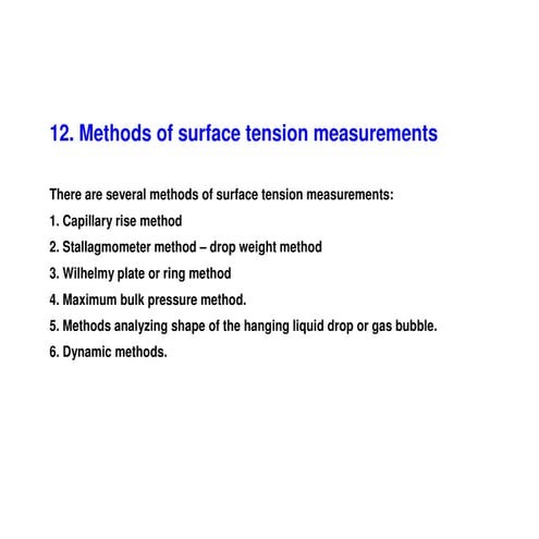 To determine the surface tension of given liquid using Stalagmometer ...