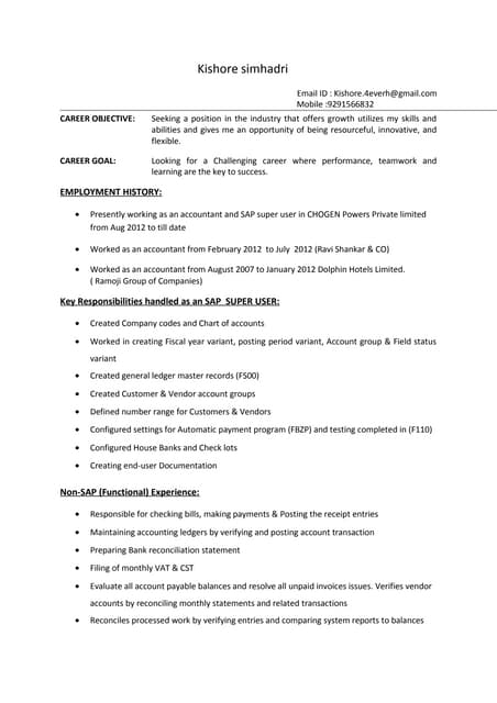 Accountant Resume | DOCX | Business Accounting & Finance | Business
