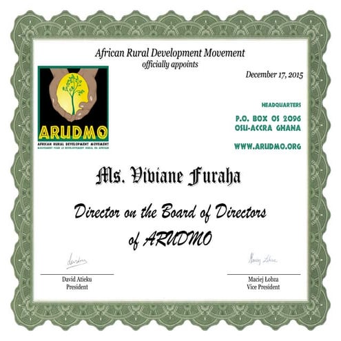 Certificate of Appointment to the Board of Directors (1) | PDF