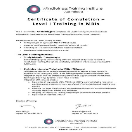 Certificate Level 1 | PDF