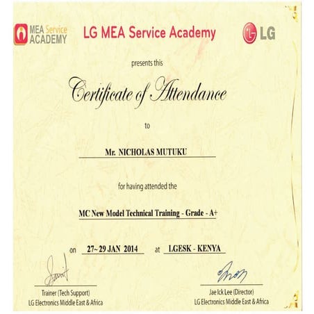 LG -MC Technical Training-jan-2014 | PDF