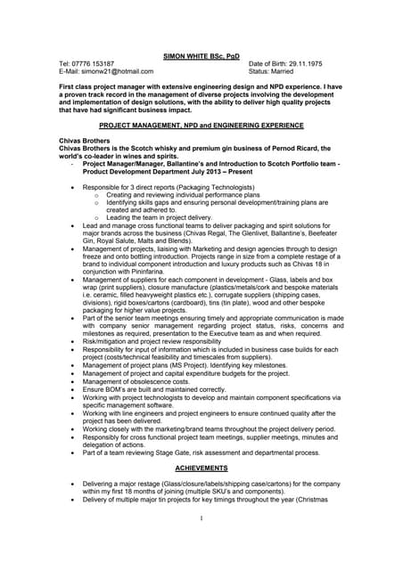 Cv mads juhl (english) | PDF