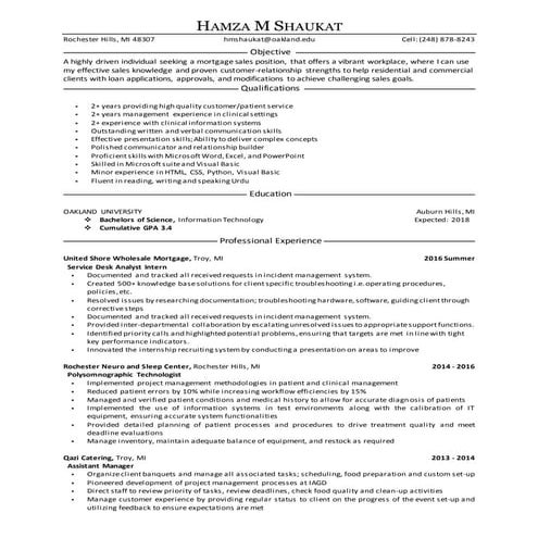 Shaukat Resume | PDF