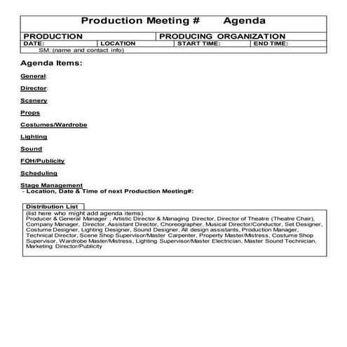 Production meeting minutes 2.2.6