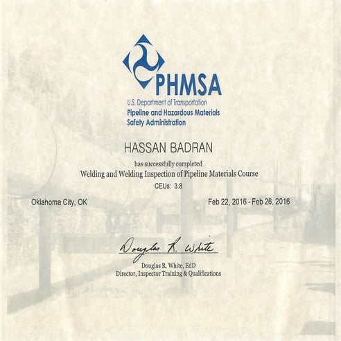 PHMSA Certificate | PDF