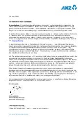 Darshan ANZ letter