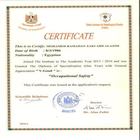 El tbeen certificate english | PDF