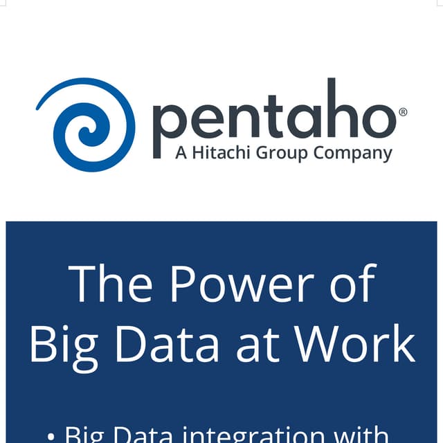 Pentaho Big Data | PDF