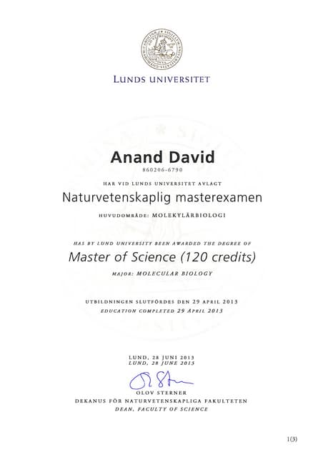 Certificate of Master Degree_Zhang Boyu | PDF