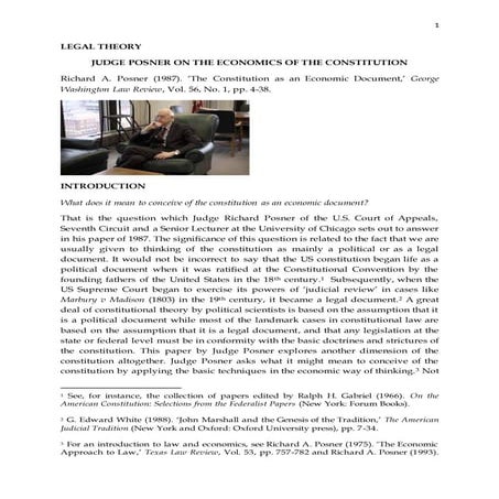 Judge Posner on Law and Economics | DOCX