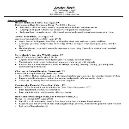 Jessica Roch Resume 2015 | PDF
