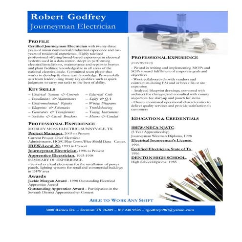 Robert Godfrey's resume | DOCX
