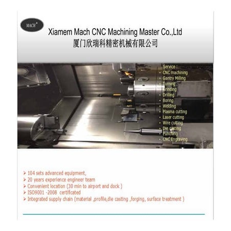 Xiamen Mach CNC Machining Profile | PDF
