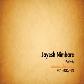 Jayesh Nimbare's Portfolio | PDF