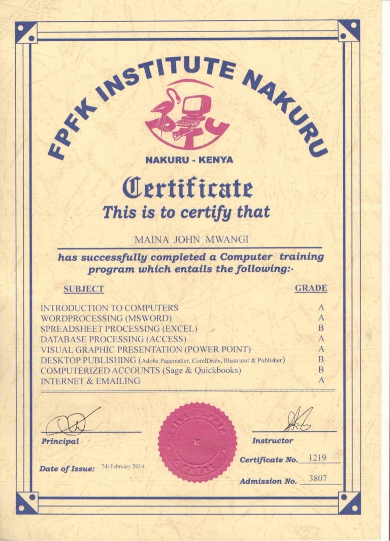 Computer Certificate computer-certificate