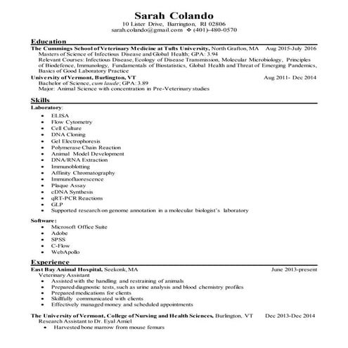 Mylissia Smith Resume Paragraph Form / CV | DOCX