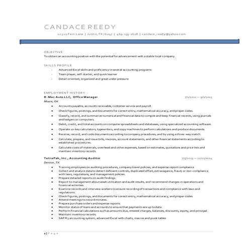 Chronological resume | PDF