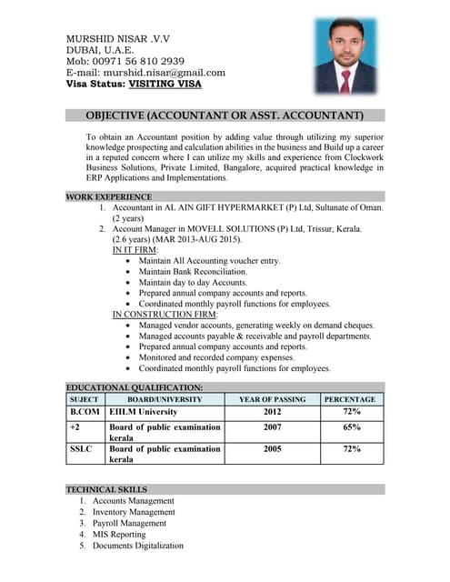 CV - ACCOUNTANT | DOCX | Business Accounting & Finance | Business