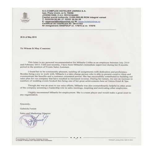 Letter of recommandation | PDF