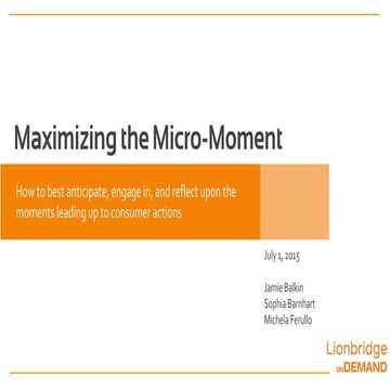 Maximizing Micro Moments | PPT