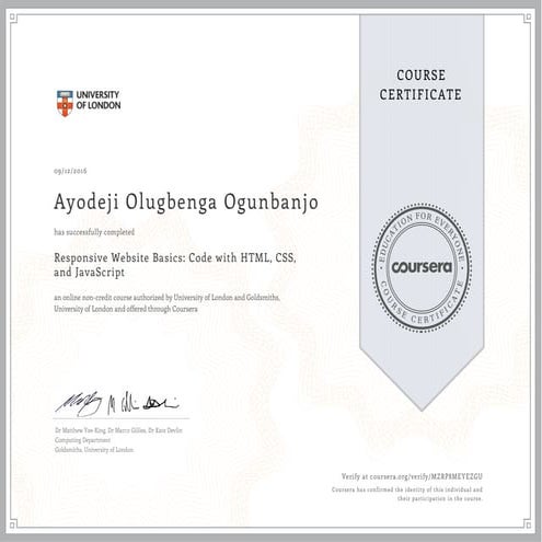 Coursera - Web Design - University of London | PDF