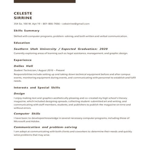 Jessica's Portfolio:Resume | PDF