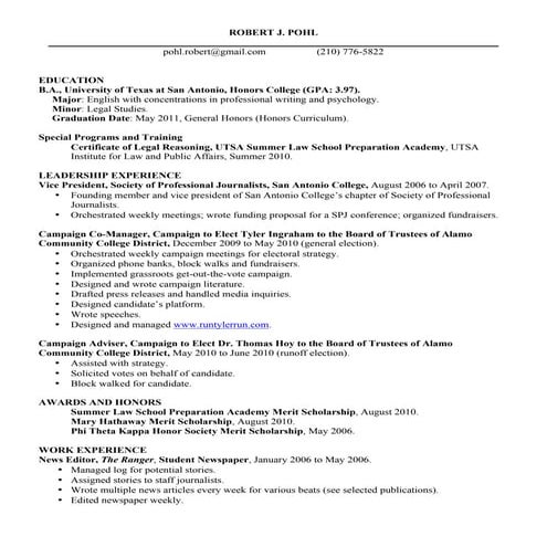 Robert Pohl's CV | PDF