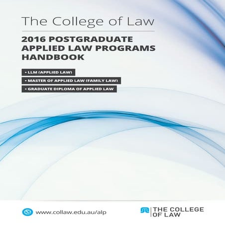2016 Postgrad Applied Laws Handbk | PDF