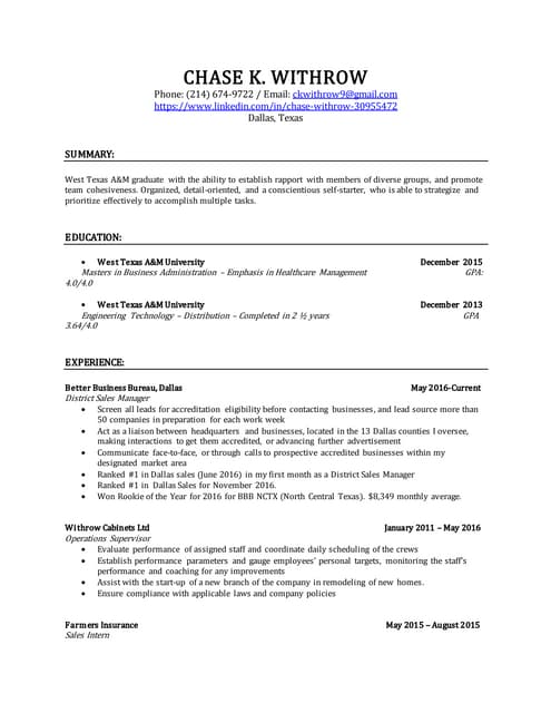 Chase Withrow presentations